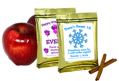 Apple Cider Packets Favor-Personalized Custom Apple Cider Packets Party ...